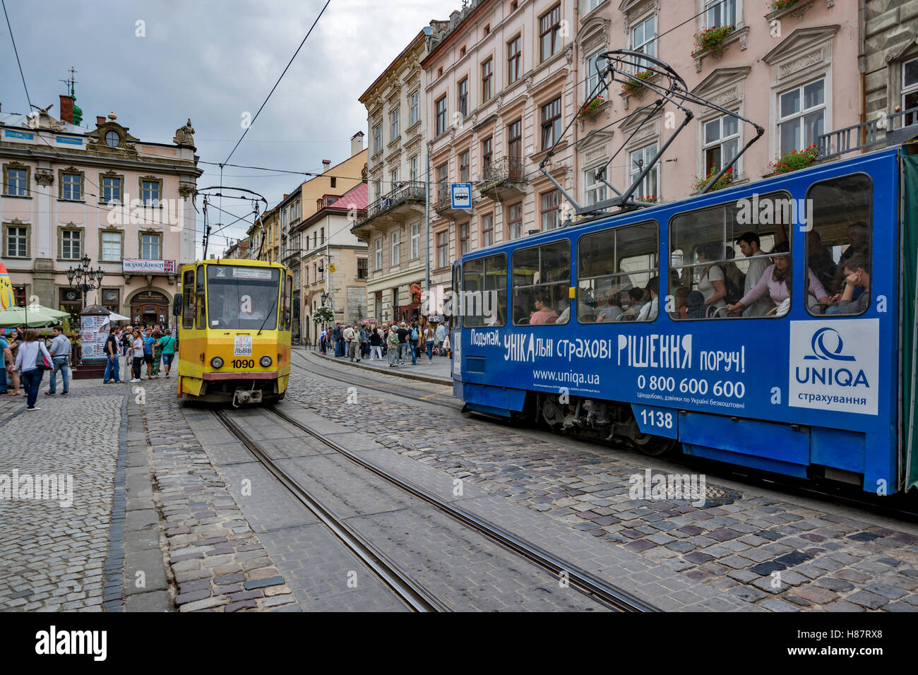 The Rynok Square in Lviv,Ukraine Stock Photo - Alamy
