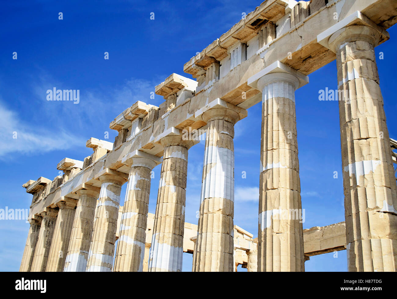 Acropolis Parthenon columns in Athens Greece Stock Photo - Alamy