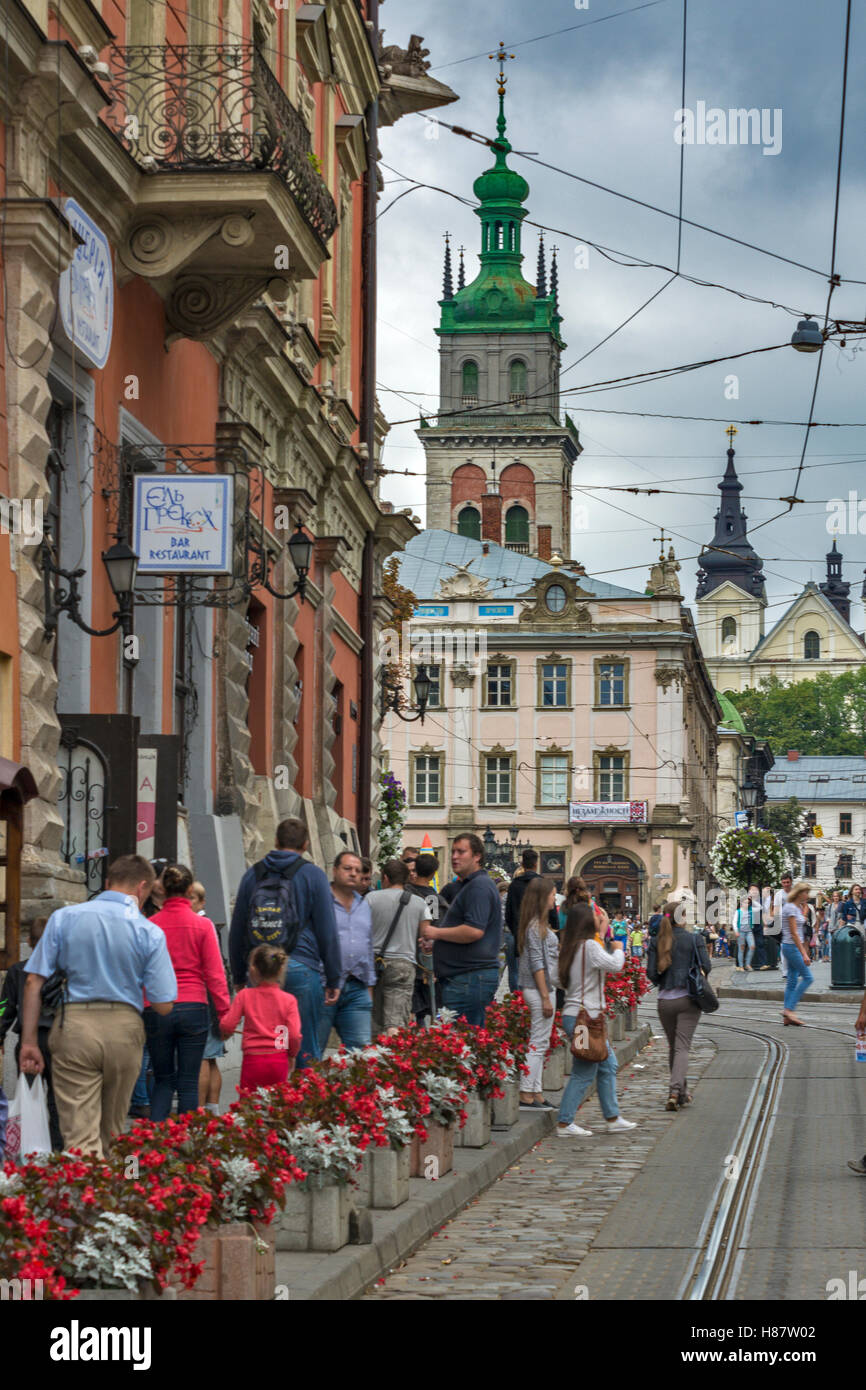 The Rynok Square in Lviv,Ukraine Stock Photo - Alamy