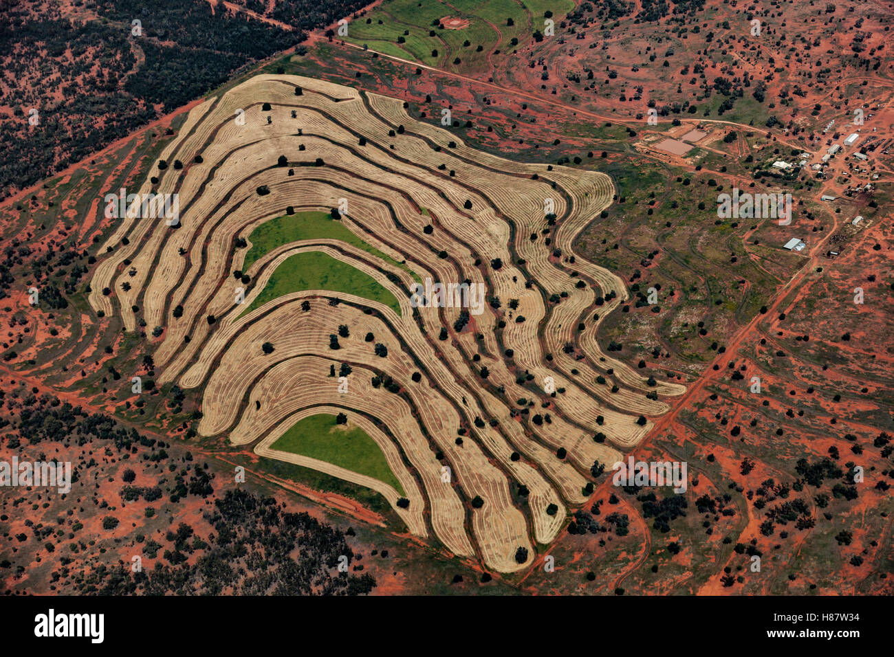 Crop patterns, western New South Wales, Australia Stock Photo - Alamy