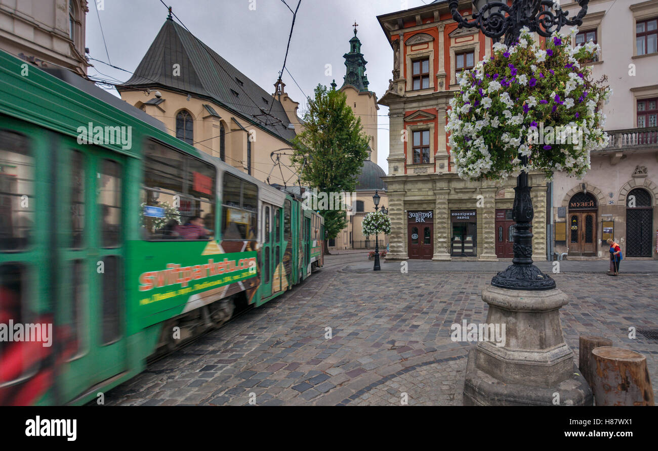 The Rynok Square in Lviv,Ukraine Stock Photo - Alamy