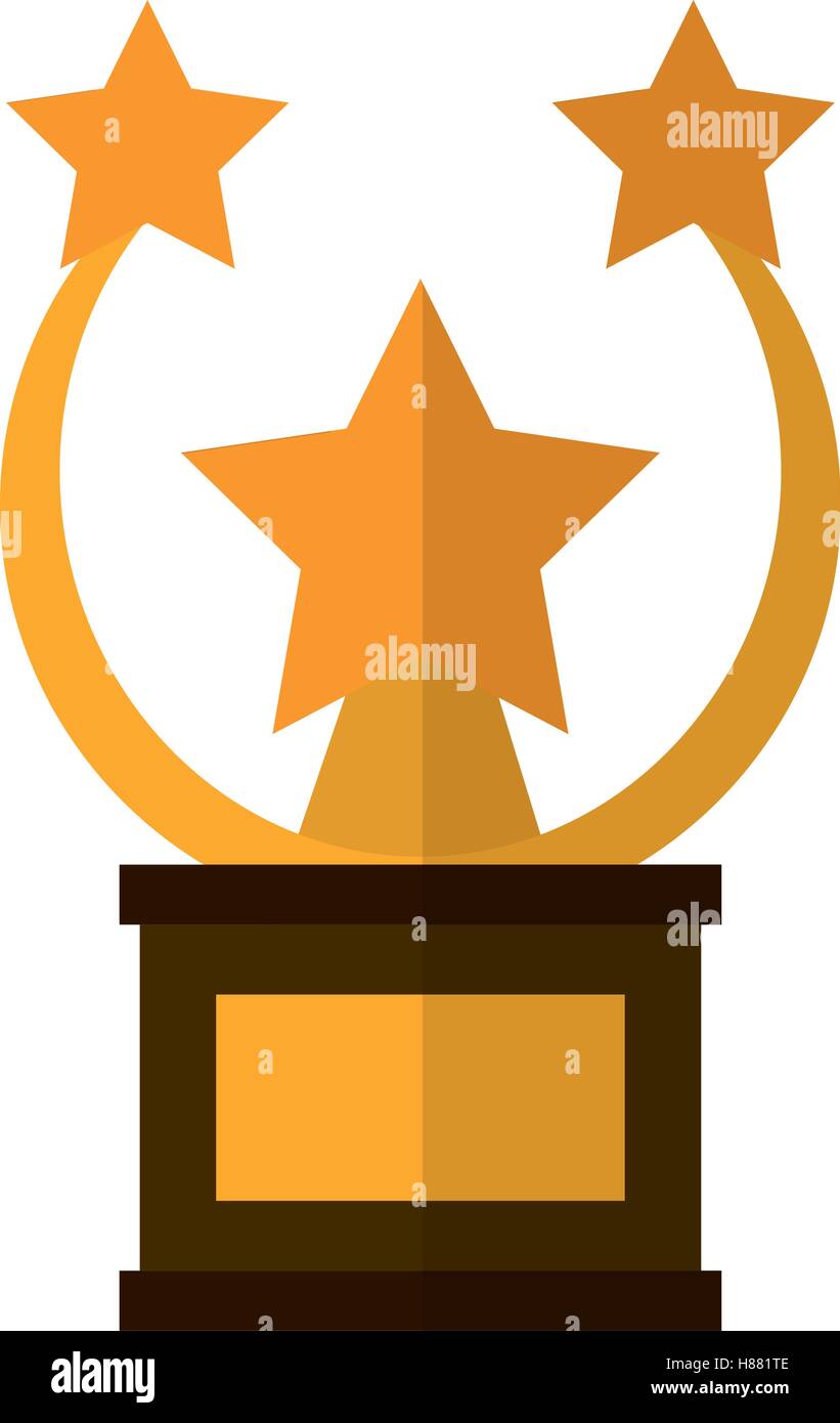 Isolated gold trophy with star design Stock Vector Image & Art - Alamy