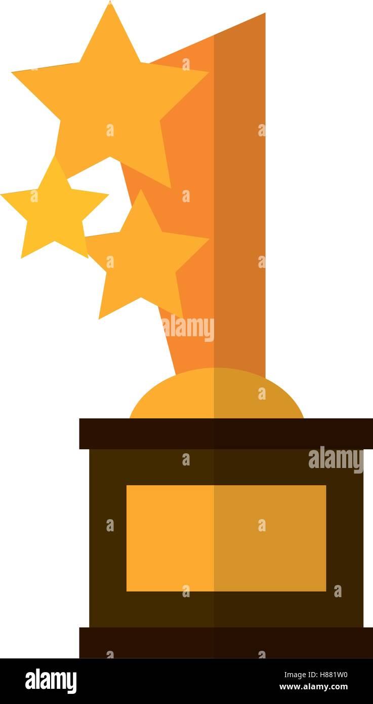 Isolated gold trophy with star design Stock Vector Image & Art - Alamy