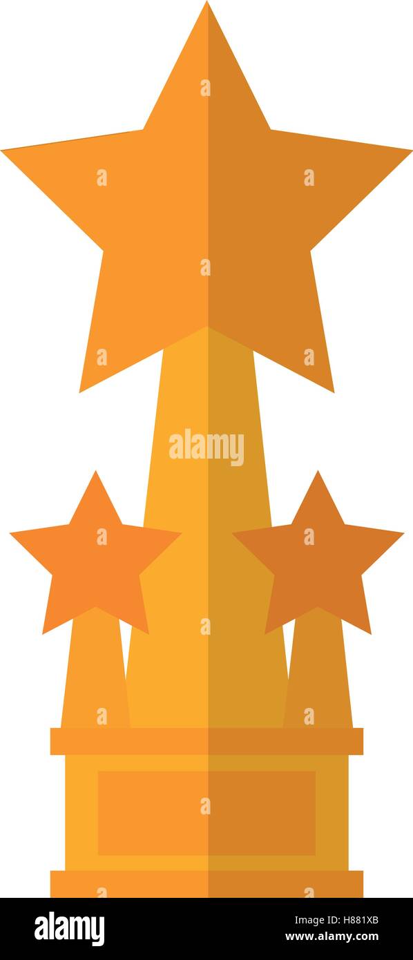 Isolated gold trophy with star design Stock Vector Image & Art - Alamy
