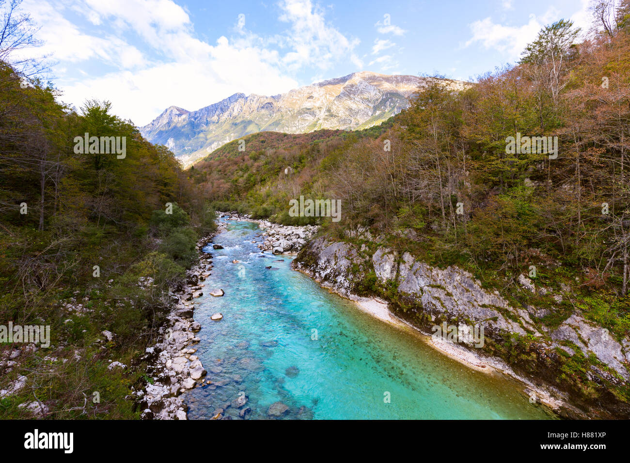 View of Soca river in Slovenia, Europe Stock Photo - Alamy