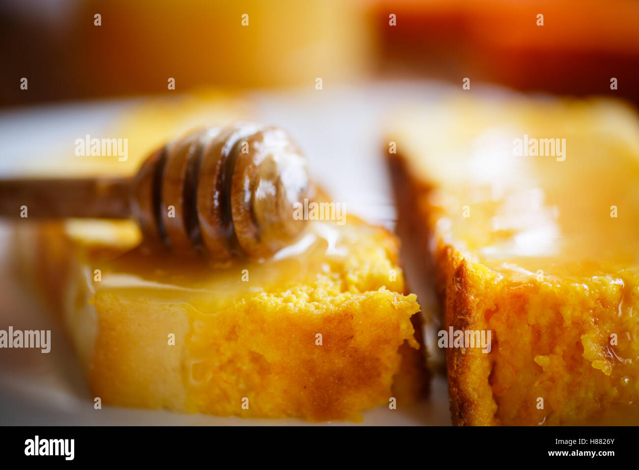 sweet curd pudding with pumpkin Stock Photo - Alamy