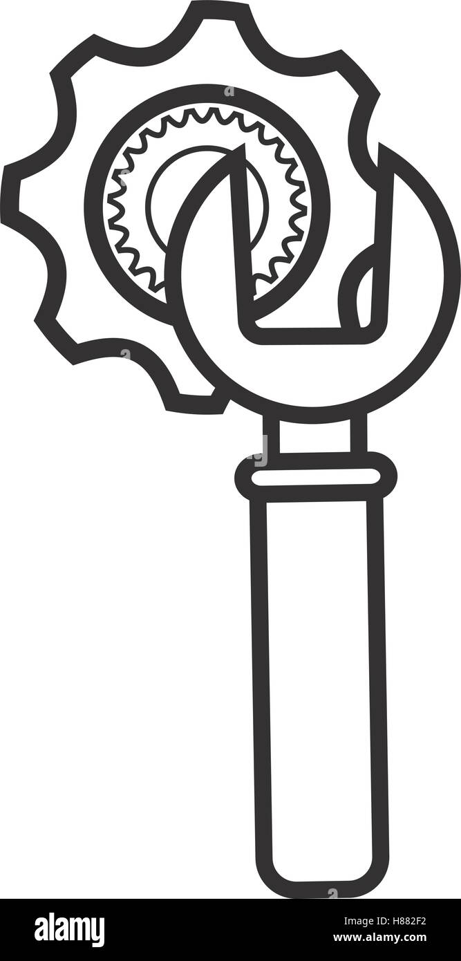 Isolated wrench and gear design Stock Vector Image & Art - Alamy