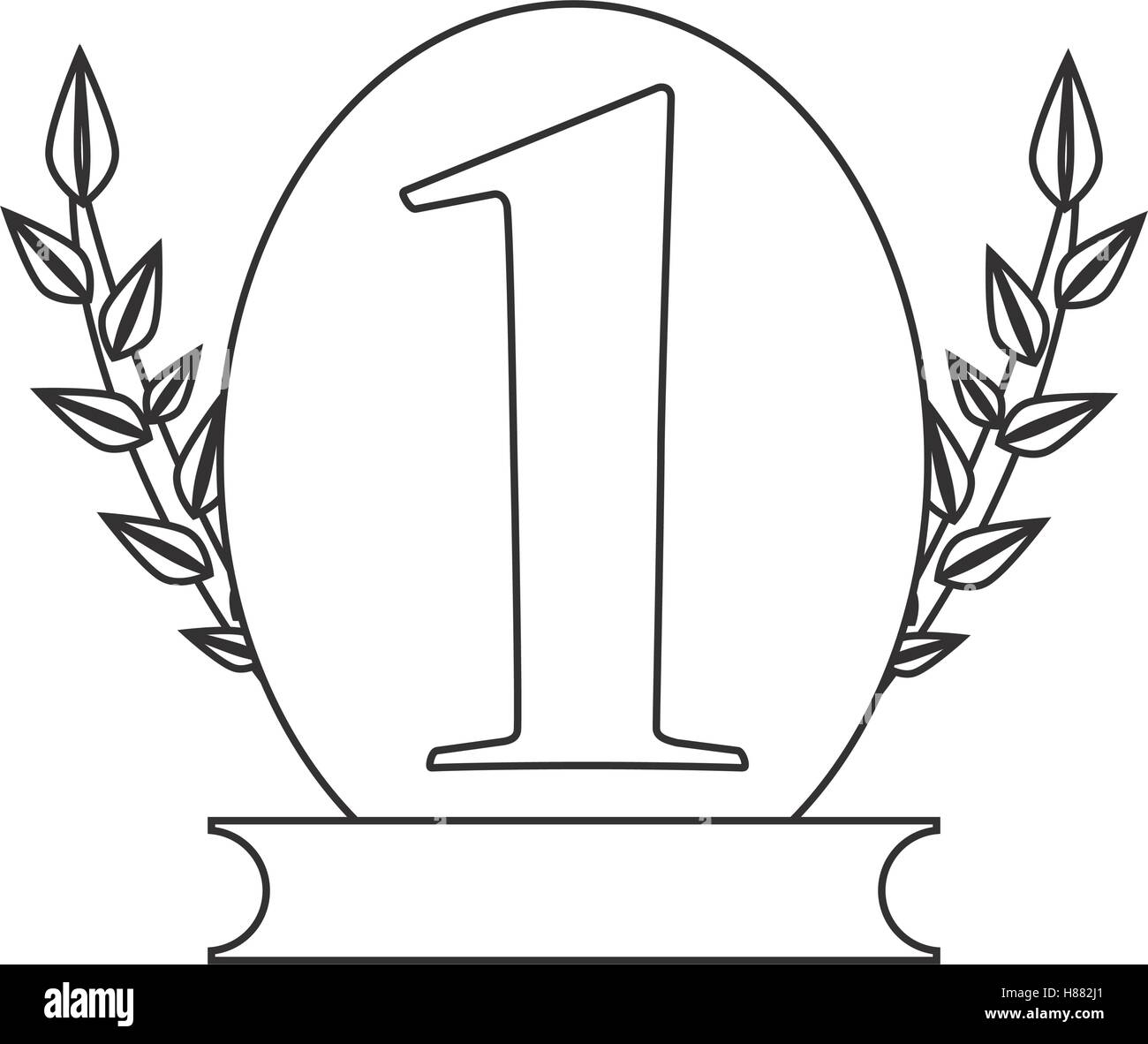 Isolated trophy for number one design Stock Vector Image & Art - Alamy