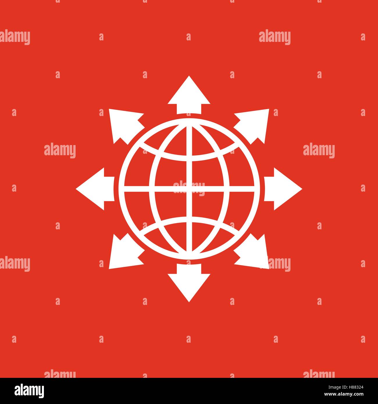 The global solution icon. WWW and browser, development, search, SEO ...