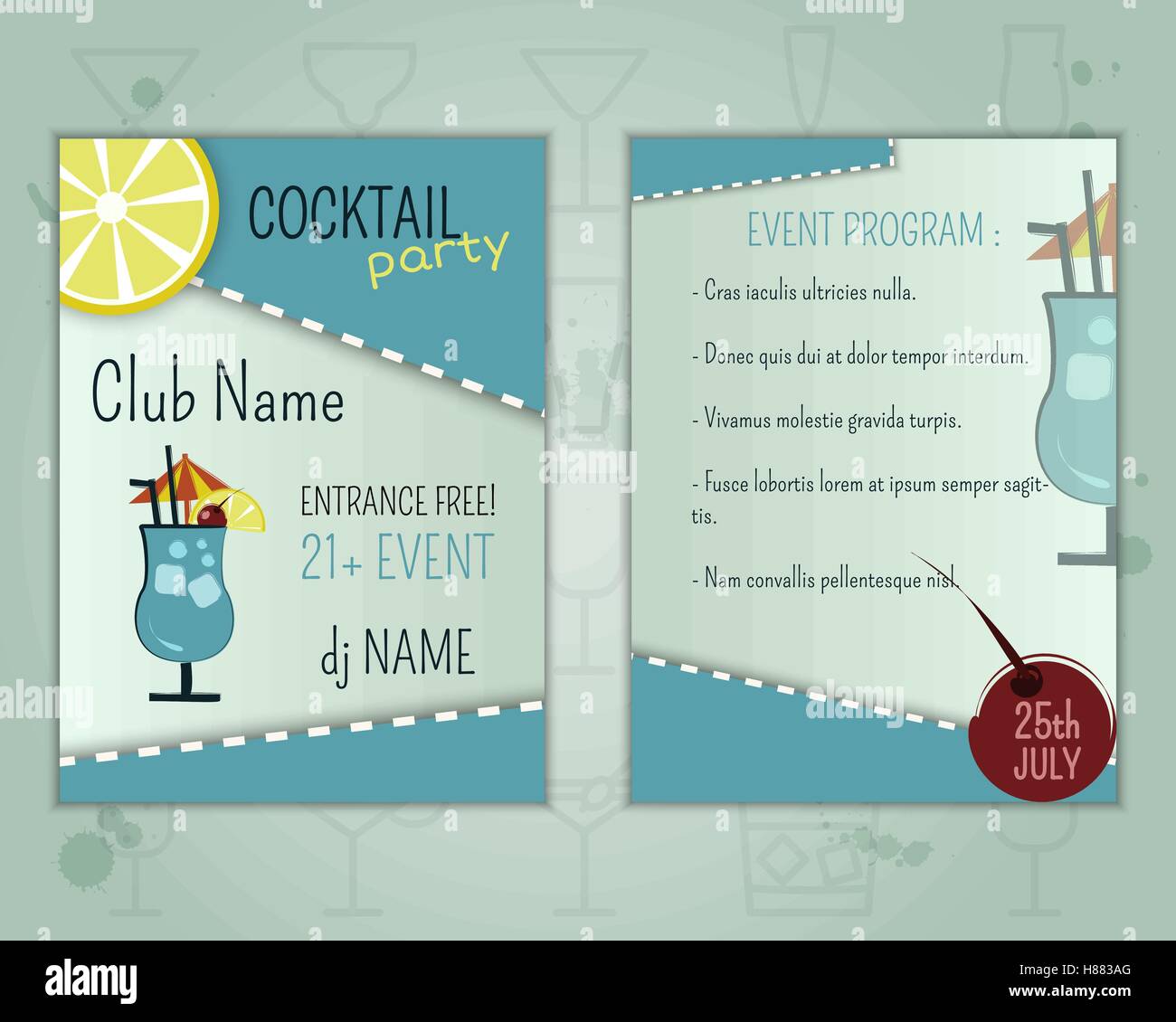 Blue curacao cocktail Stock Vector Images - Alamy