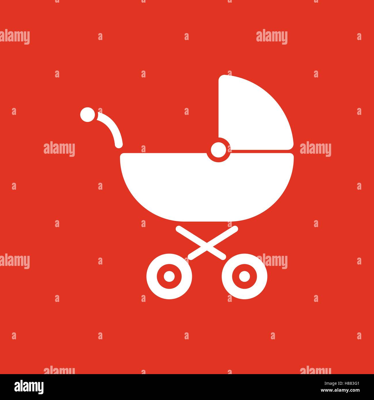 Pram icon. Baby buggy vector design. Baby carriage symbol. web. graphic ...
