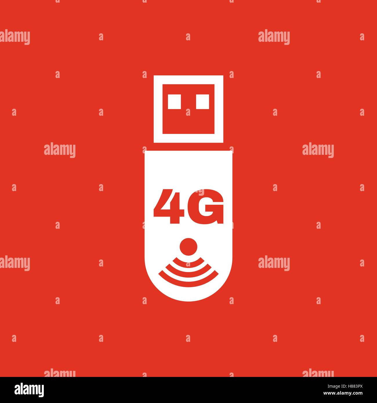 The 4g adapter icon. Transfer and connection, data, 4g symbol. UI. Web ...