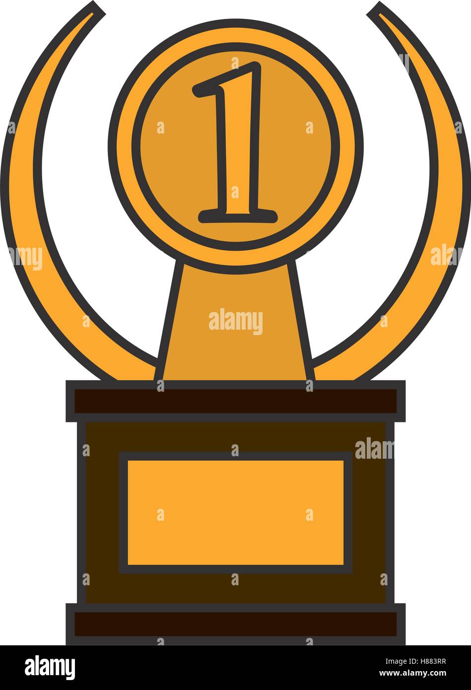Isolated trophy for number one design Stock Vector Image & Art - Alamy