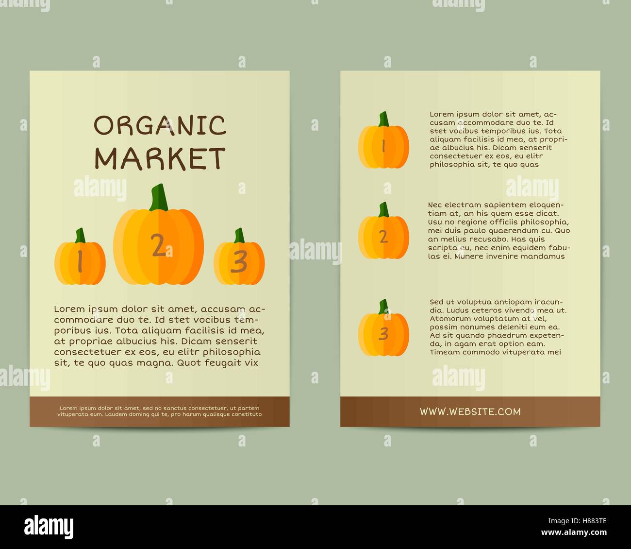 Natural business corporate identity design with pumpkin. Branding your ...