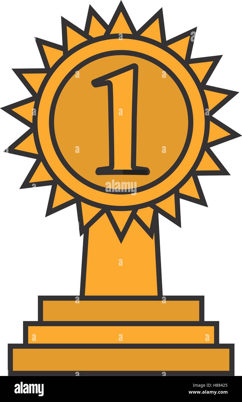 Isolated trophy for number one design Stock Vector Image & Art - Alamy