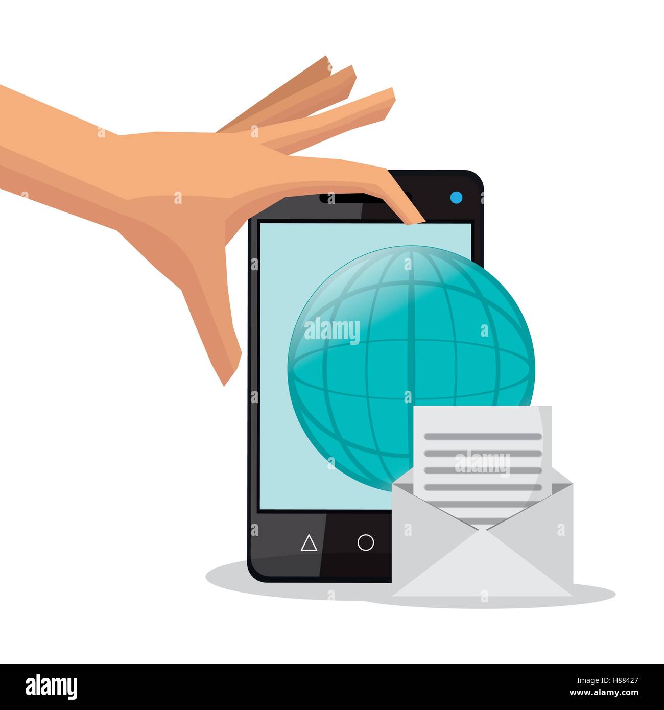 Isolated smartphone and sms design Stock Vector Image & Art - Alamy