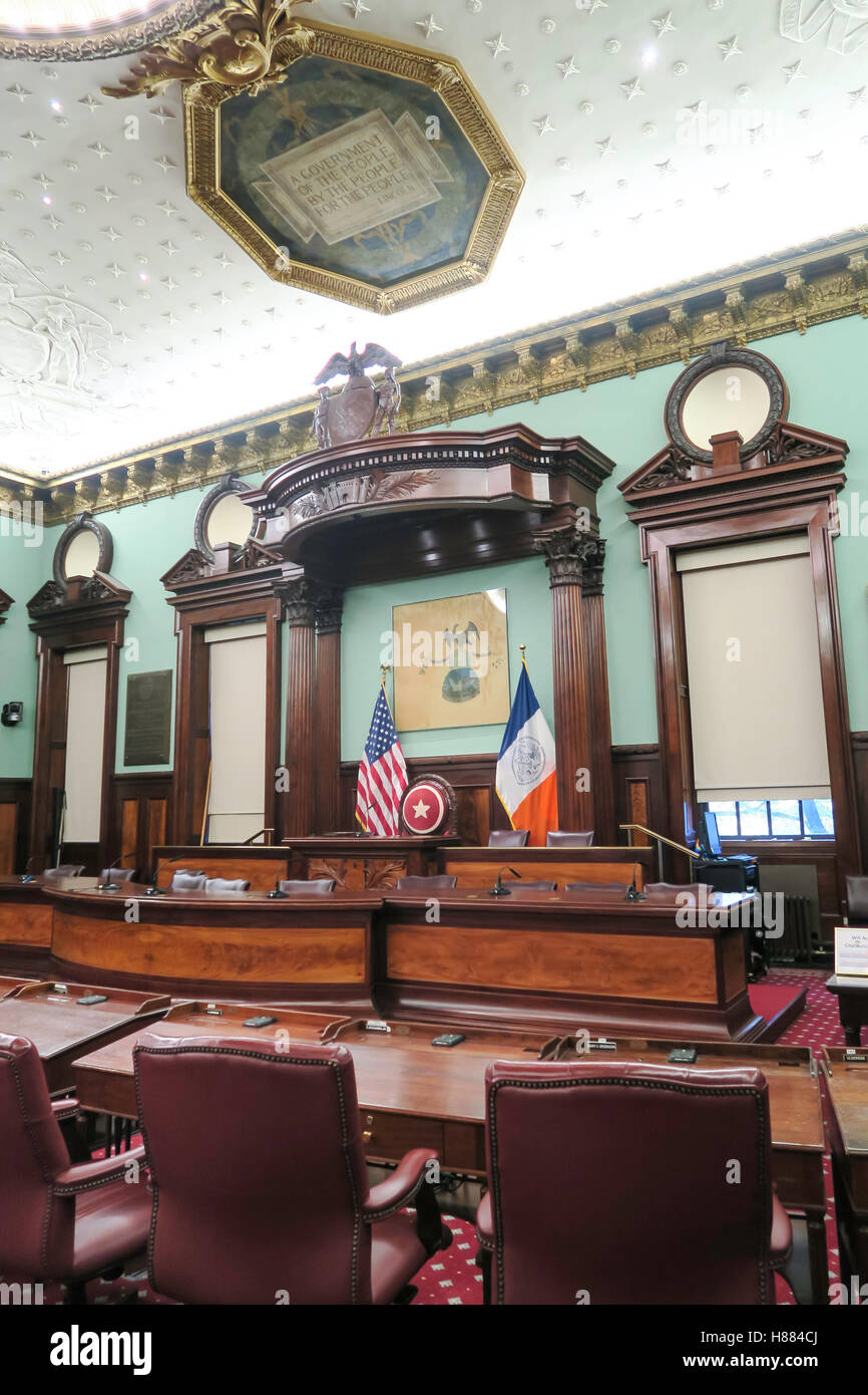 New York City Hall Interior, NYC Stock Photo - Alamy