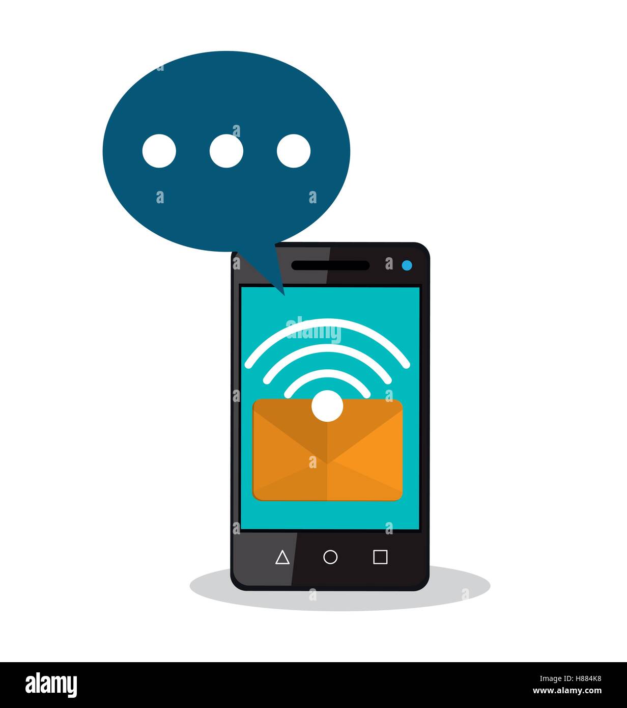 Isolated smartphone and sms design Stock Vector Image & Art - Alamy