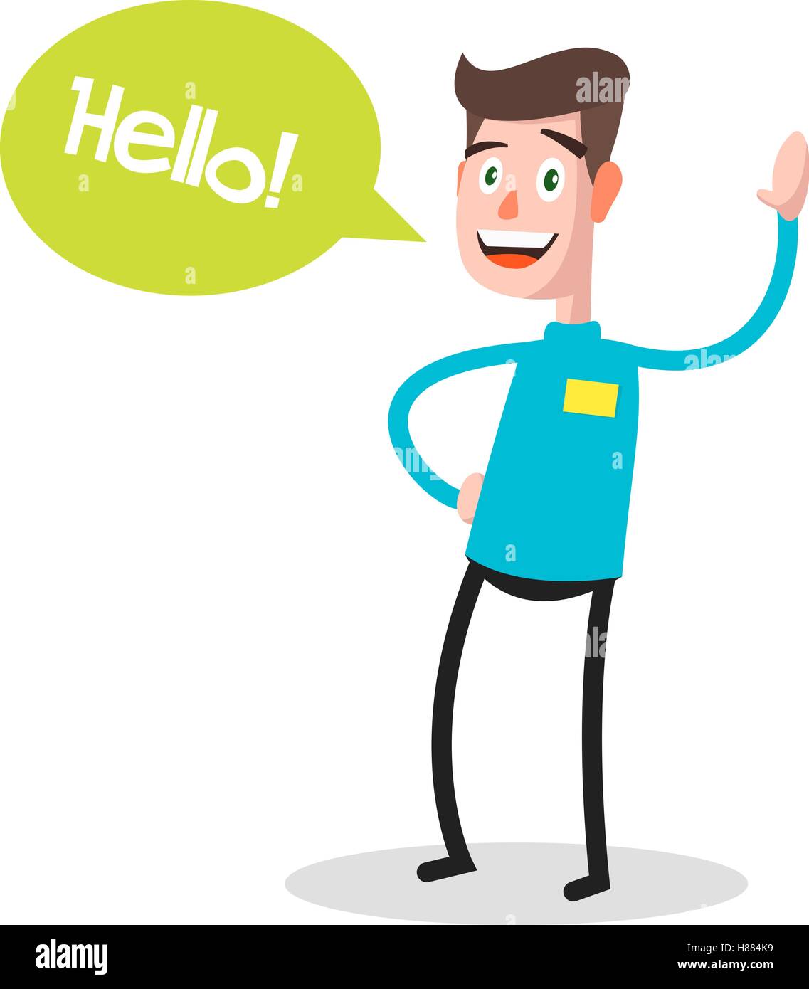 Person Saying Hello Clipart