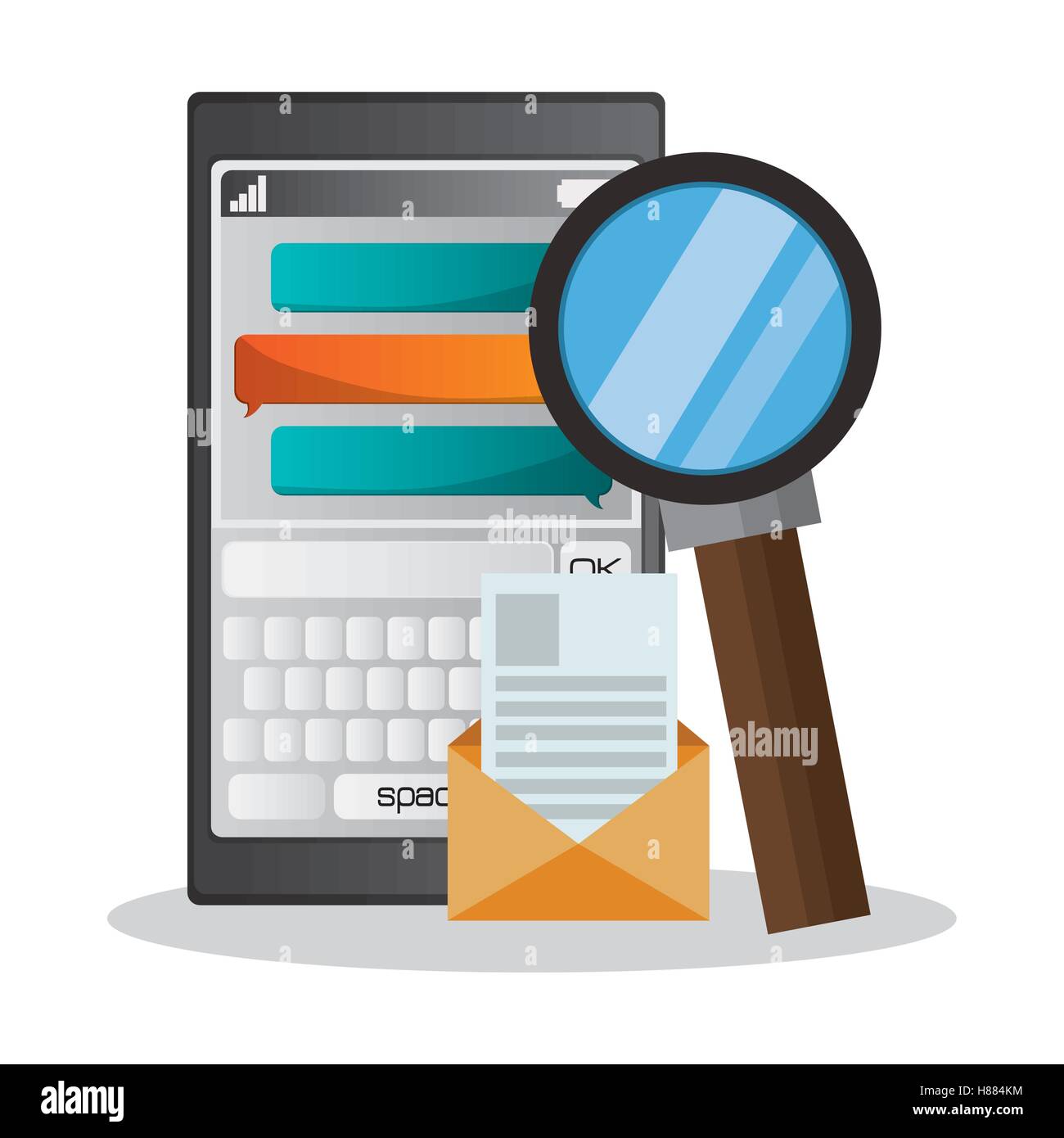 Isolated smartphone and sms design Stock Vector Image & Art - Alamy