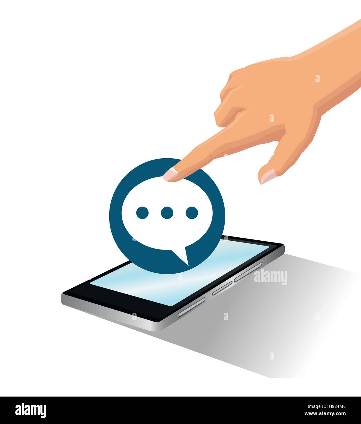 Isolated smartphone and sms design Stock Vector Image & Art - Alamy