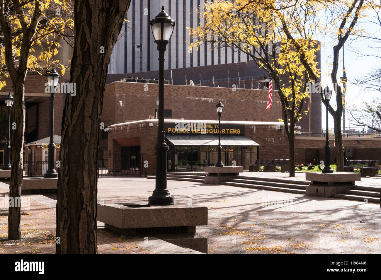 New York City Police Headquarters, Visitors Entrance, One Police Plaza ...