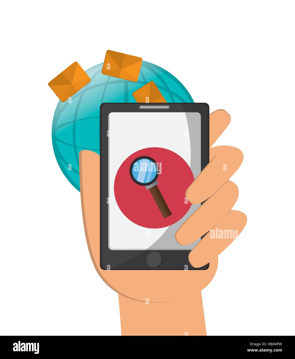 Isolated smartphone and sms design Stock Vector Image & Art - Alamy