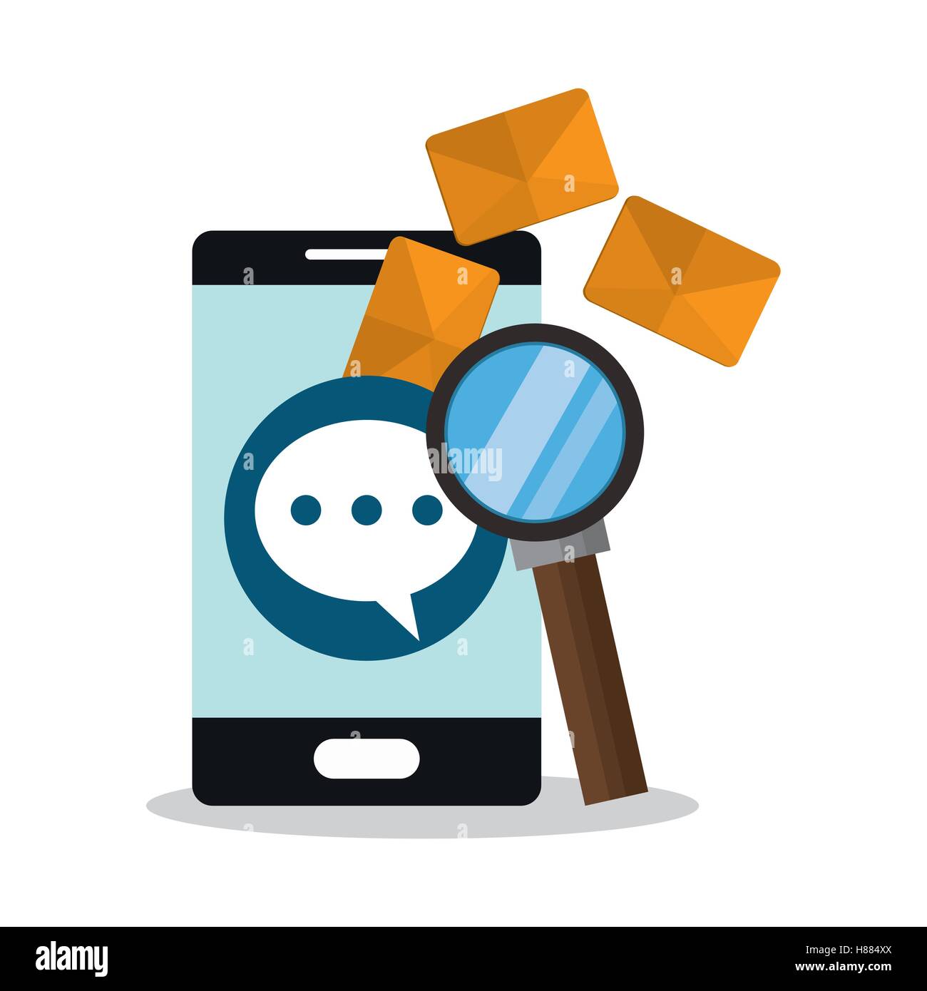 Isolated smartphone and sms design Stock Vector Image & Art - Alamy