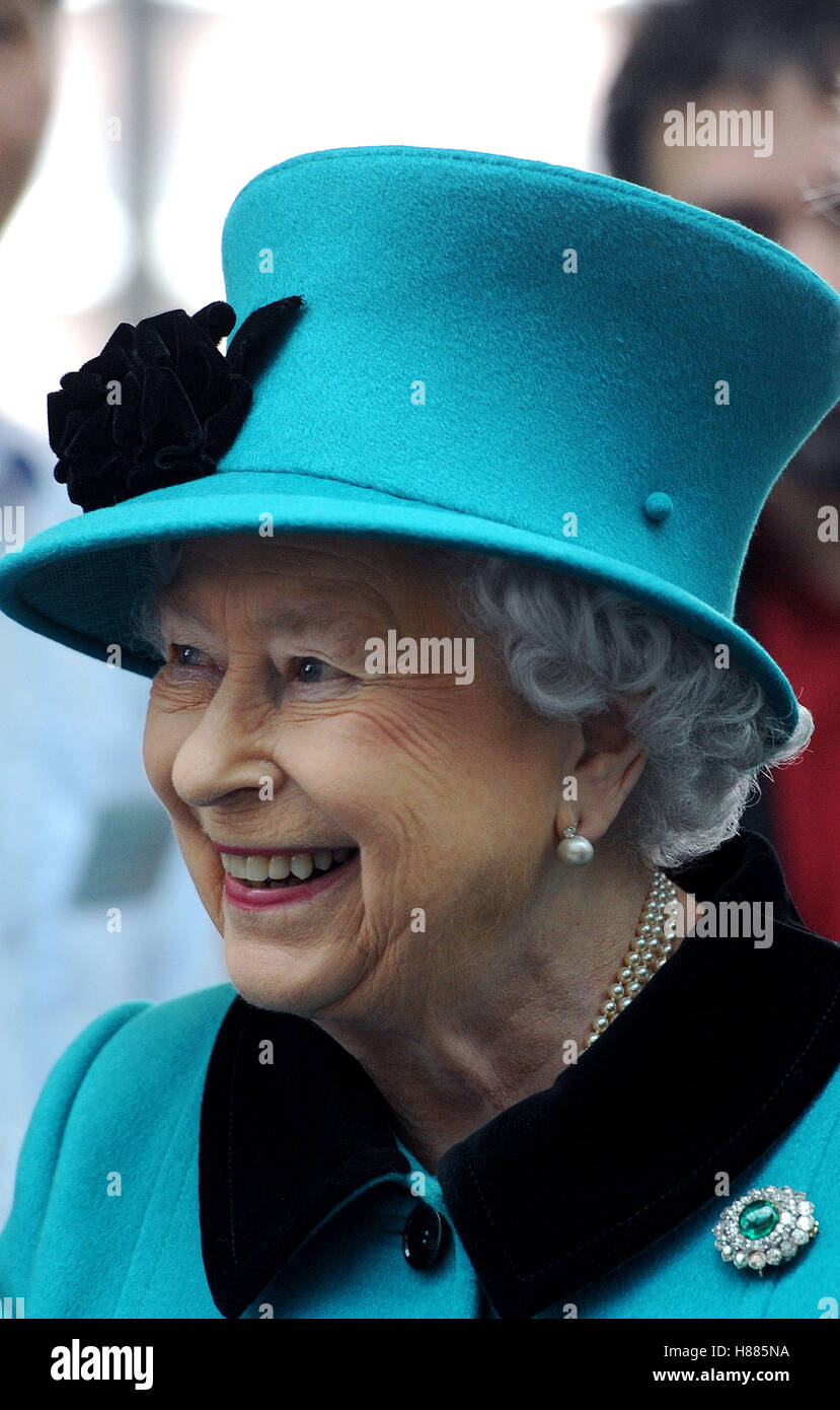 Queen Elizabeth II, smiles during a visit to the Francis Crick ...