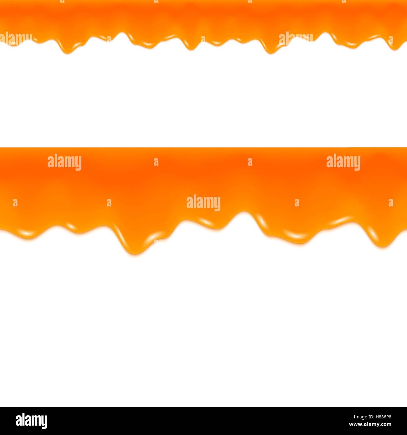 Orange Jam Drips. Grapefruit Juice. Seamless Border. Vector Stock ...