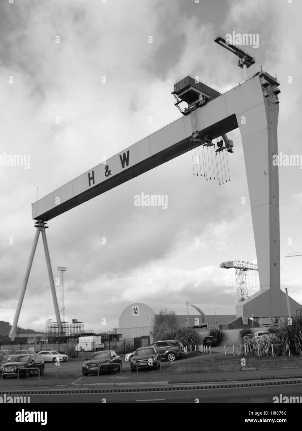 Harland and wolff titanic building Black and White Stock Photos ...