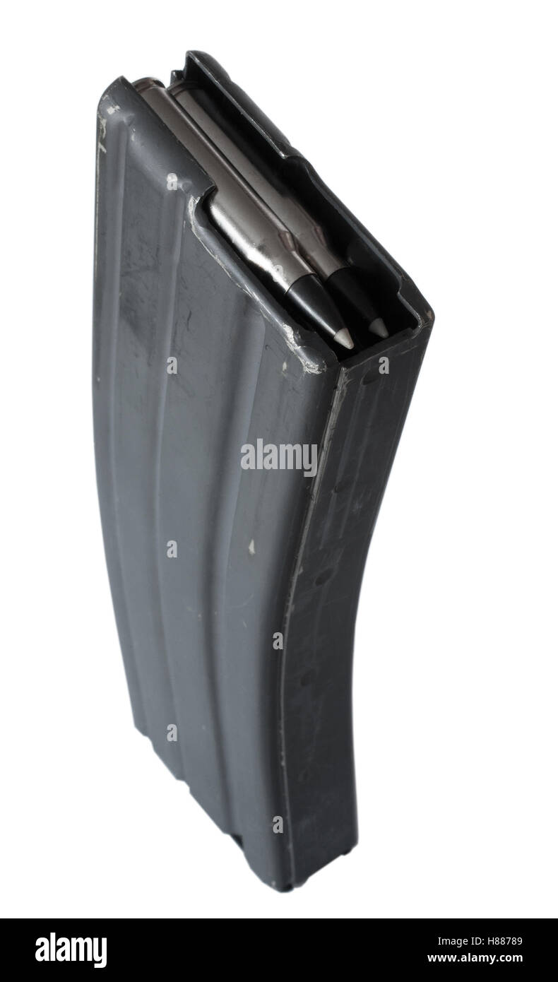 Magazine for an Ar-15 that is loaded with cartridges Stock Photo - Alamy