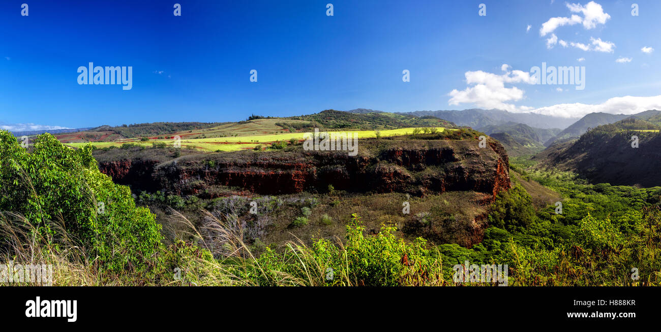View over the Hanapepe Vaelly on Kauai, Hawaii, USA Stock Photo - Alamy
