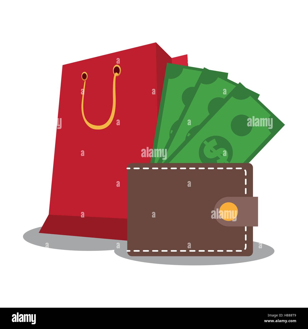 Wallet shopping and ecommerce design Stock Vector Image & Art - Alamy