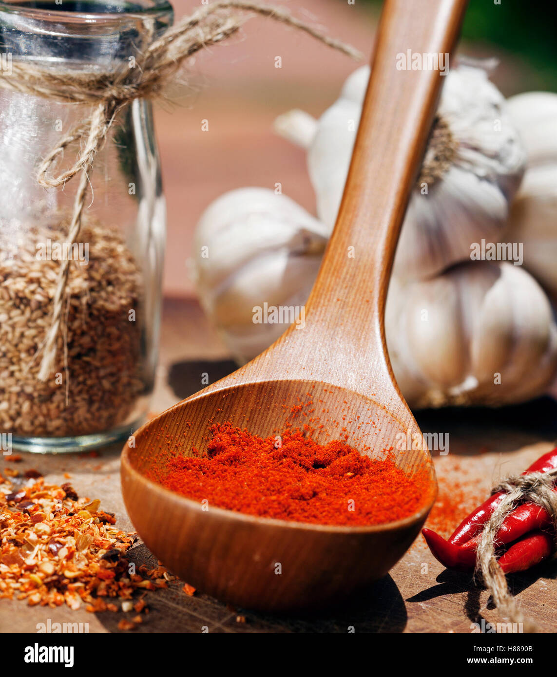 close up picture of a lot red hot chilli peppers and spicy, g Stock ...