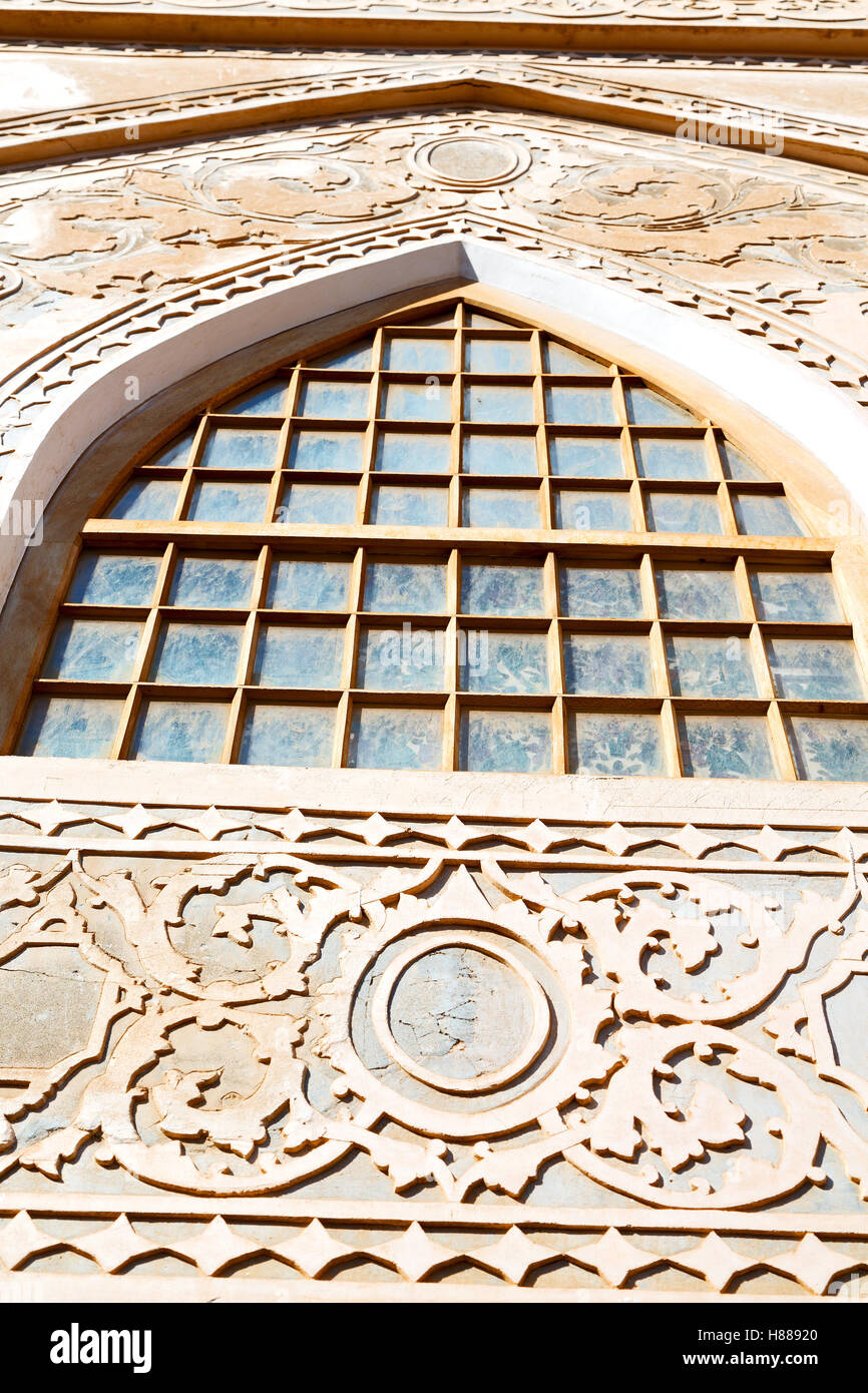 blur in iran kashan the old persian architecture window and glass in ...