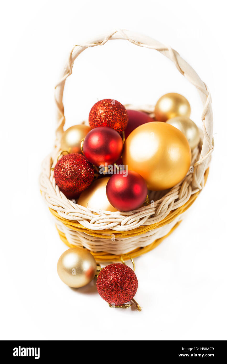 Golden christmas light ball in Cut Out Stock Images & Pictures - Alamy