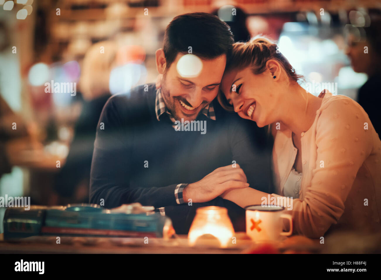 20s date laughing night hi-res stock photography and images - Alamy