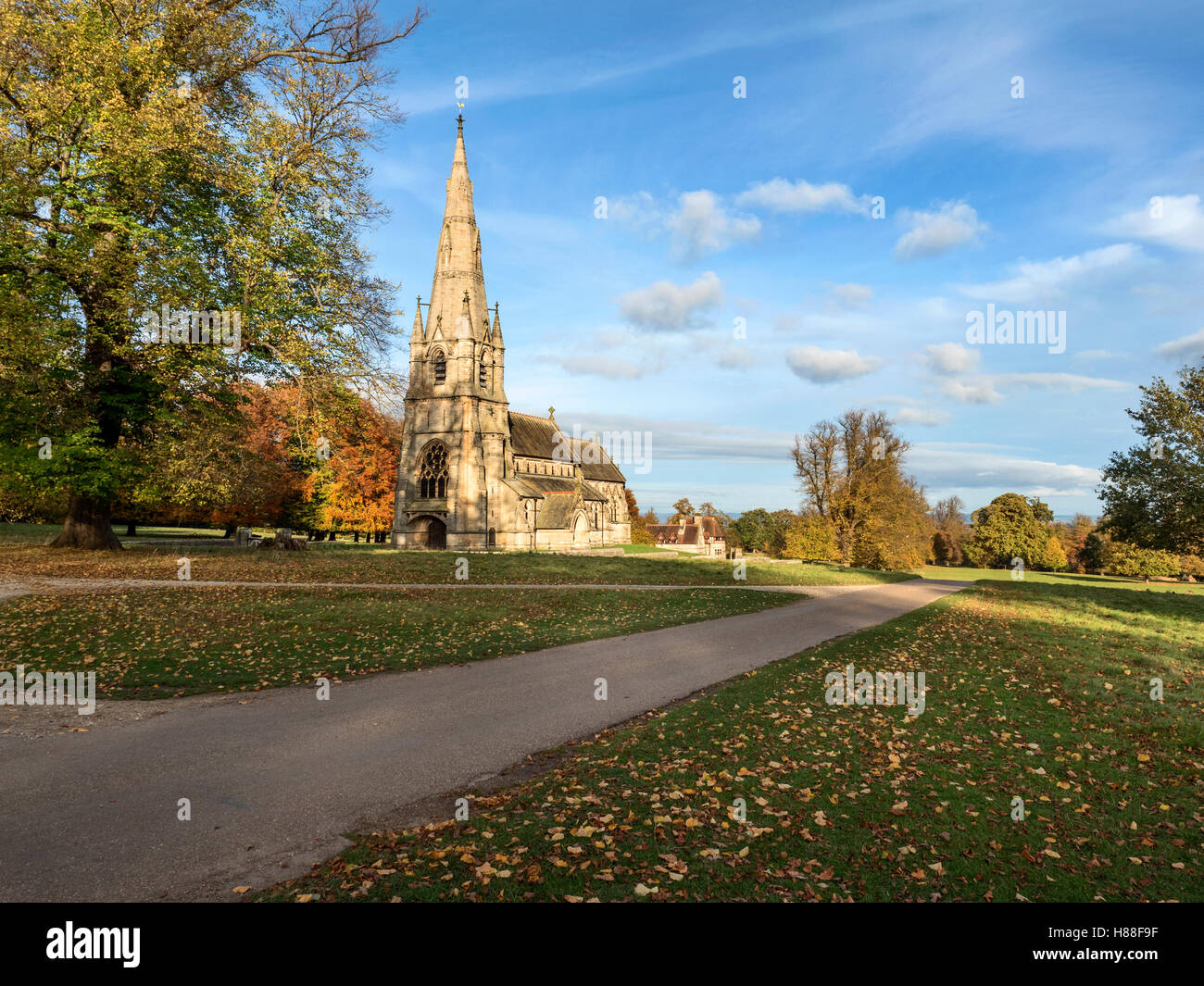 St Marys Church at Studley Royal Ripon Yorkshire England Stock Photo ...