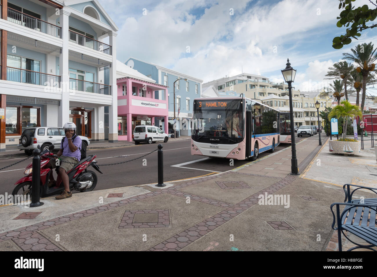 Front street, Hamilton, Bermuda Stock Photo - Alamy