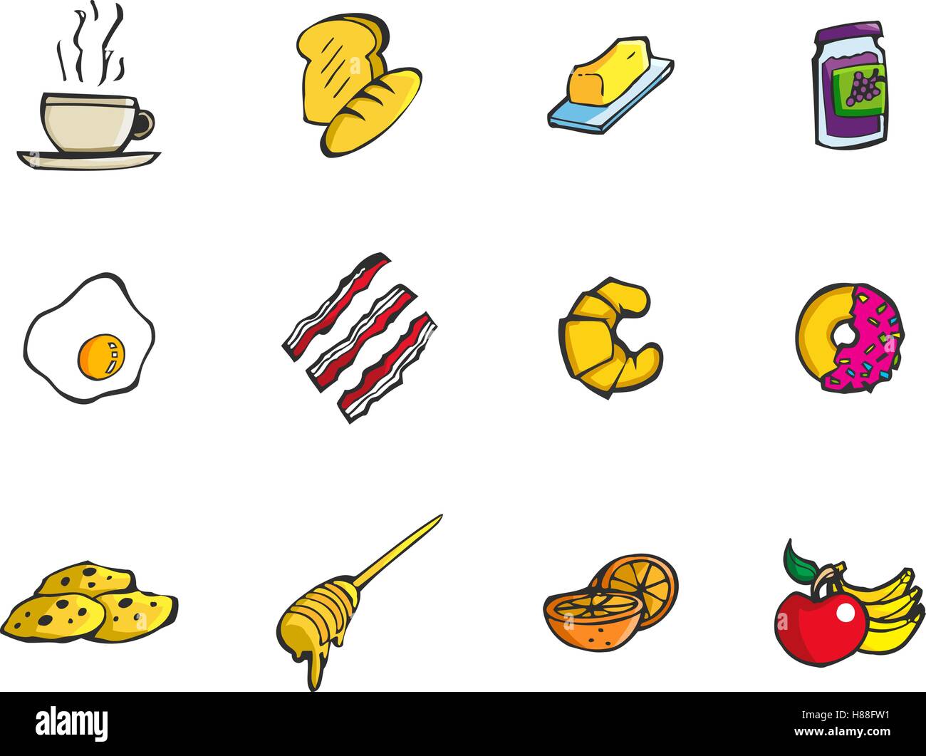 Morning healthy breakfast cereal Stock Vector Images - Alamy