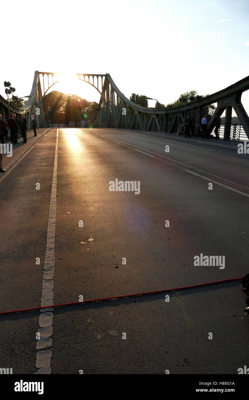 POTSDAM, GERMANY. SEPTEMBER 1ST, 2016: The Glienicke Bridge across the ...
