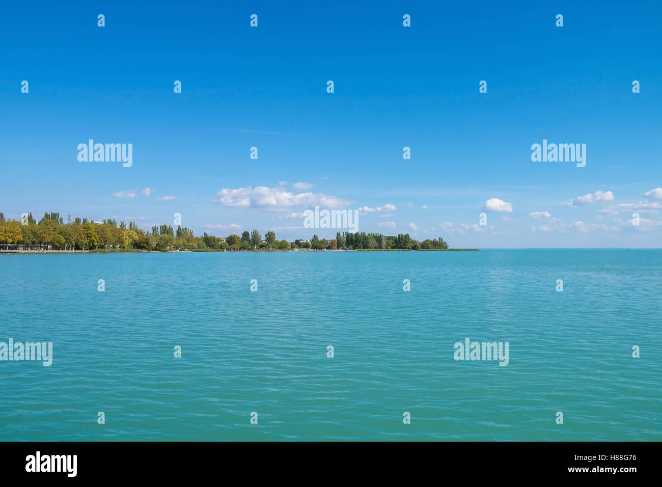 Shore of Lake Balaton in Balatonfured, Hungary Stock Photo - Alamy