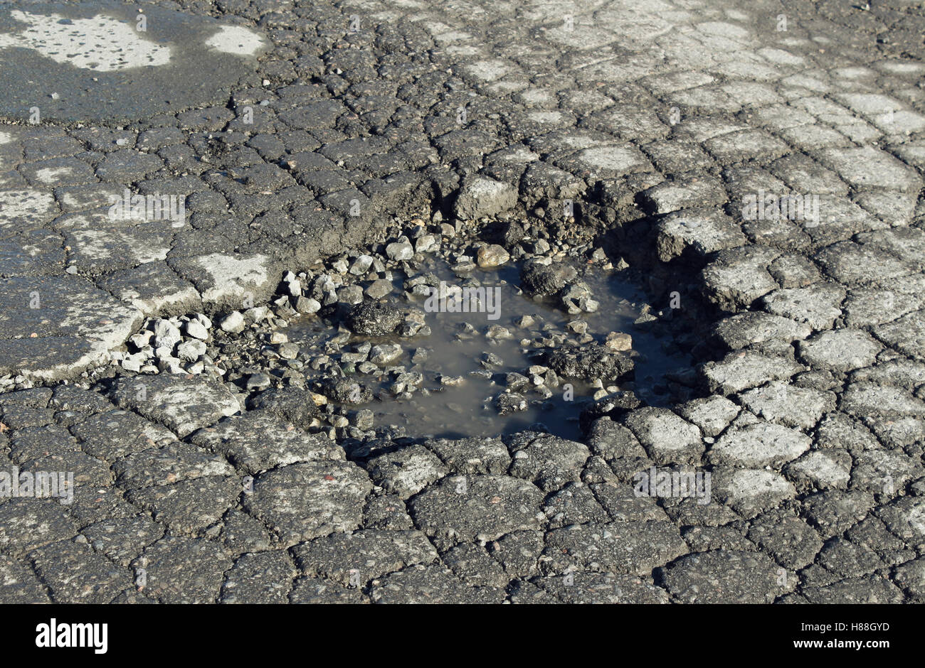 Pit repair of the road hi-res stock photography and images - Alamy