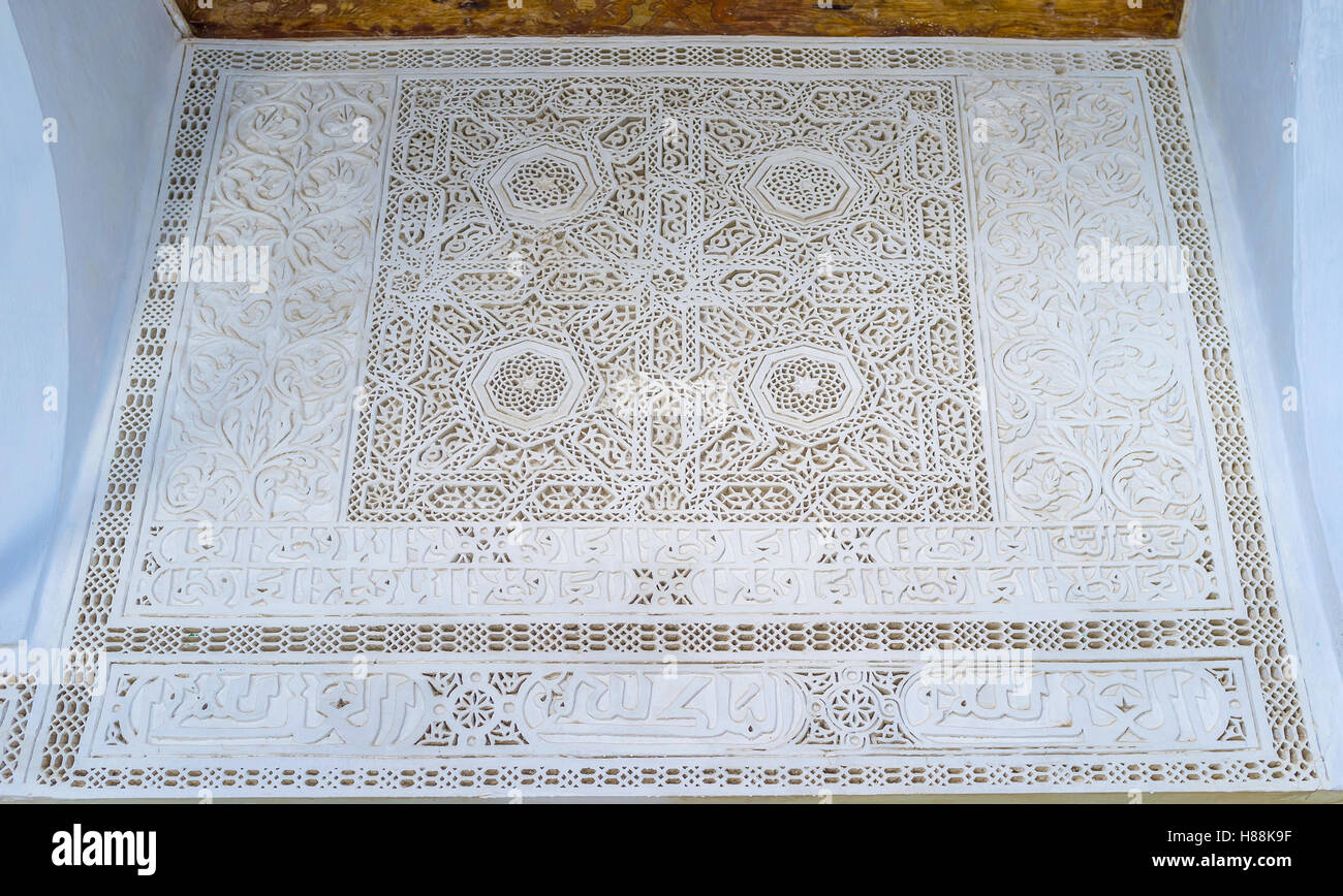 The The fretwork on wall of Zaouia Sidi Sahab (Barber's Mosque ...