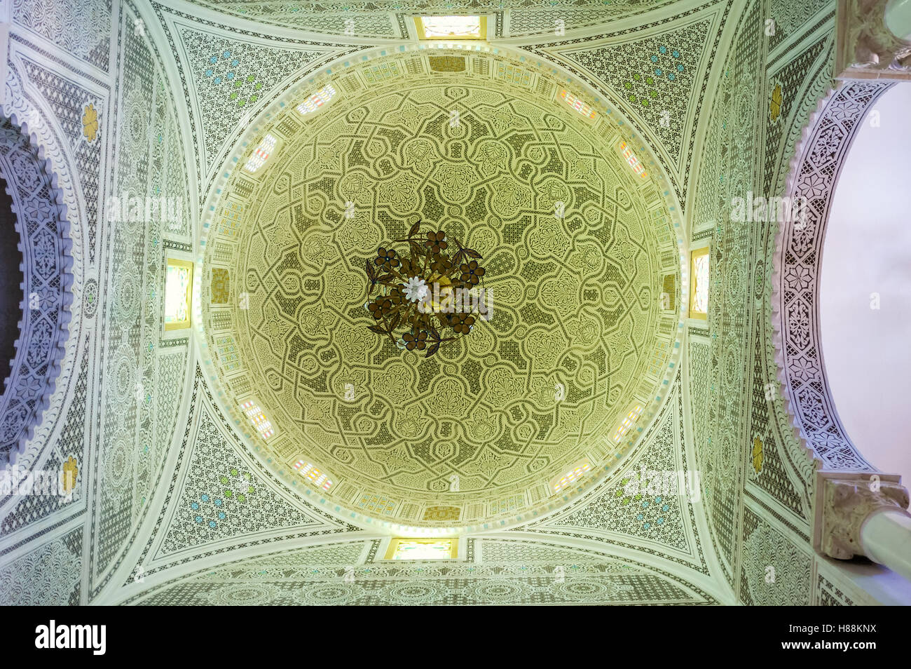 The masterpiece cupola in Mansion of Governor, decorated with ganch ...