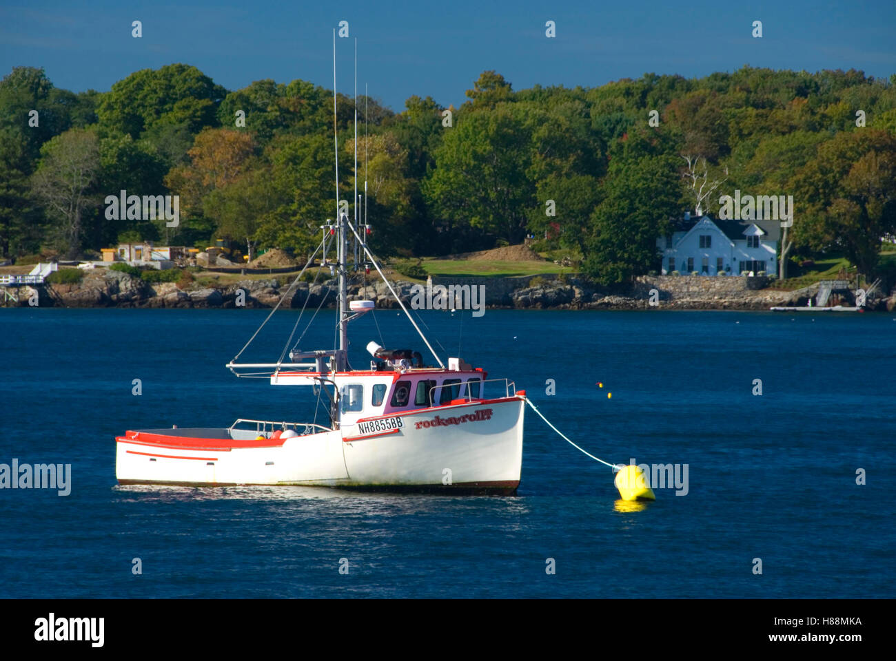 Fishing boat, Rockingham County, New Hampshire Stock Photo - Alamy