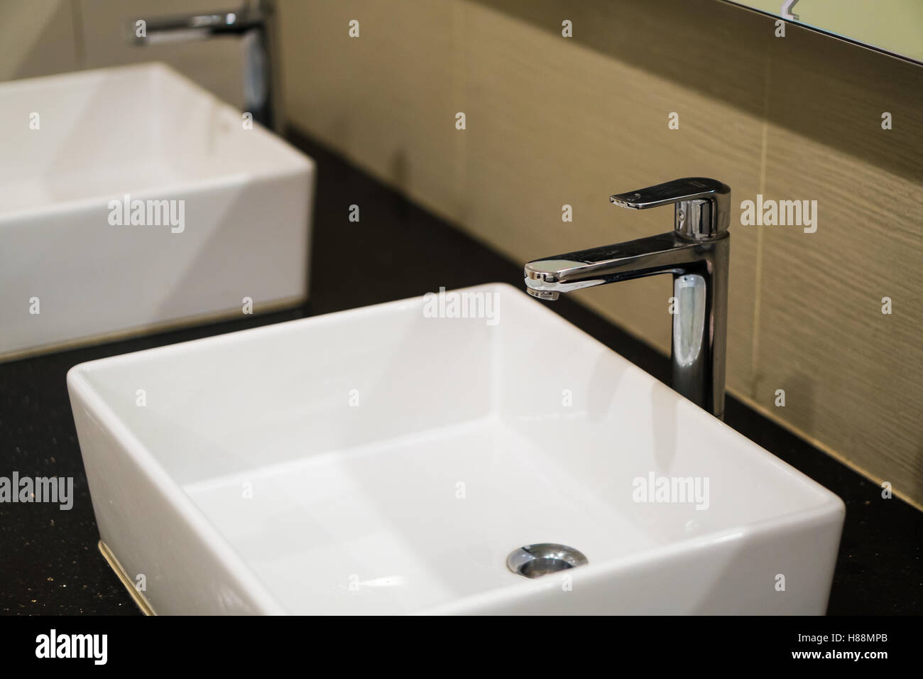 modern wash basin in the bathroom Stock Photo - Alamy