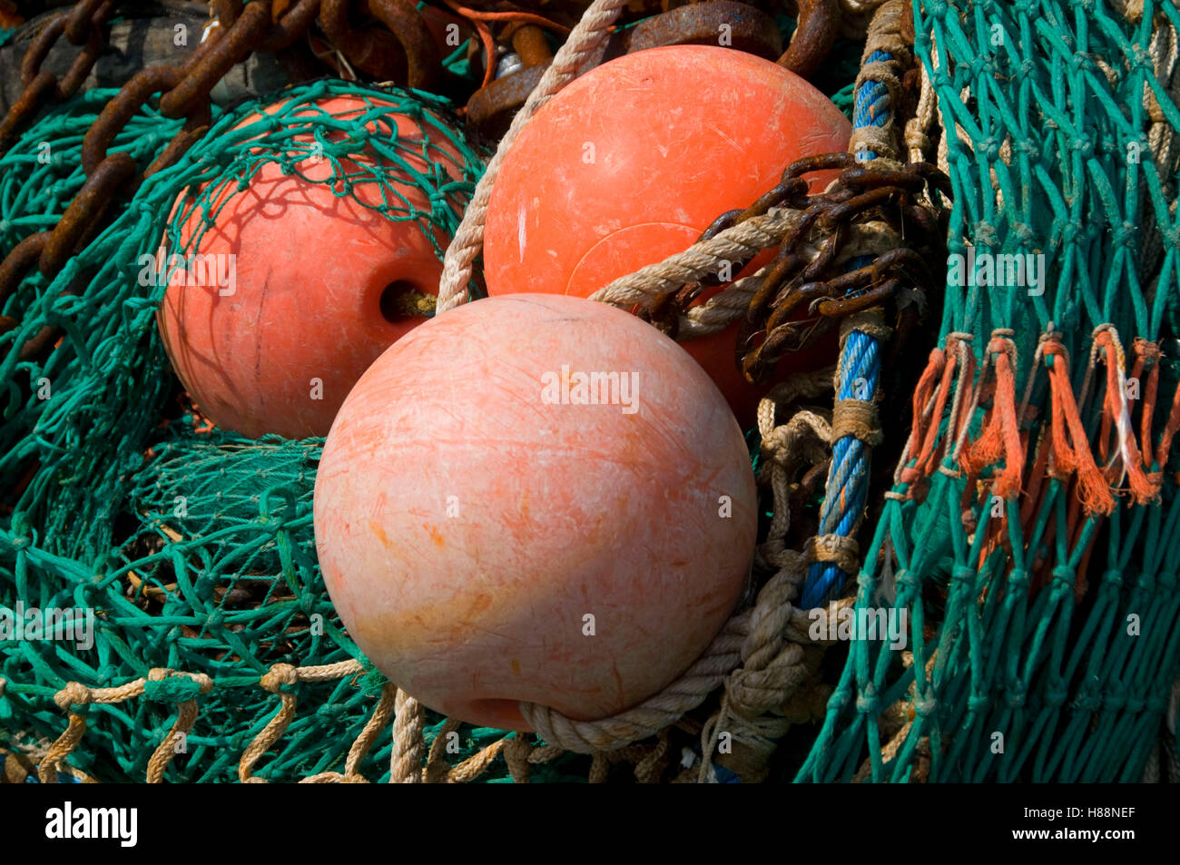Fishing net, Rye Harbor, New Hampshire Stock Photo - Alamy