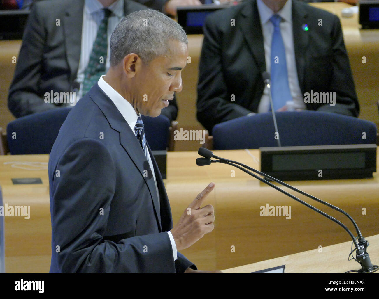 New York, United States. September 20th, 2016: President Barack Obama ...